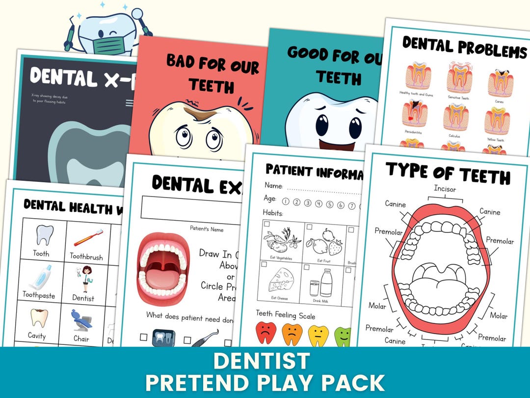 Dentist Pretend Play Printables | Dental Dramatic Play Pack | Dentist ...