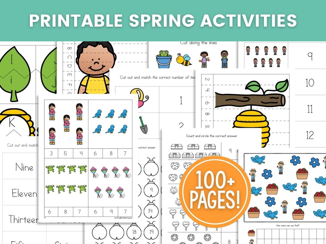 Spring Activity Pack for Preschool and Kindergarten| Spring Math ...