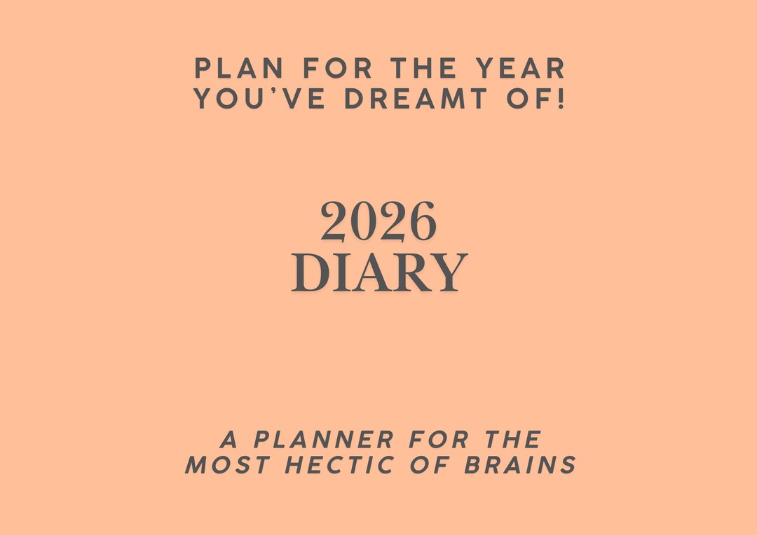 2026 Digital Diary — Landscape Planner for Busy Minds (printable PDF ...