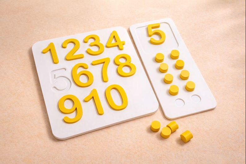 Montessori Number Board, Early Math Learning, Fine Motor Skills, Number ...