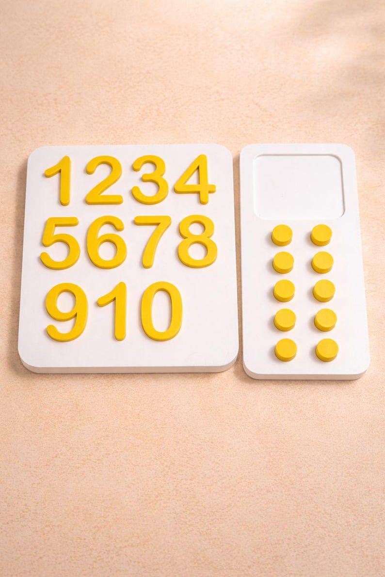 Montessori Number Board, Early Math Learning, Fine Motor Skills, Number ...