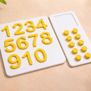 Montessori Number Board, Early Math Learning, Fine Motor Skills, Number ...