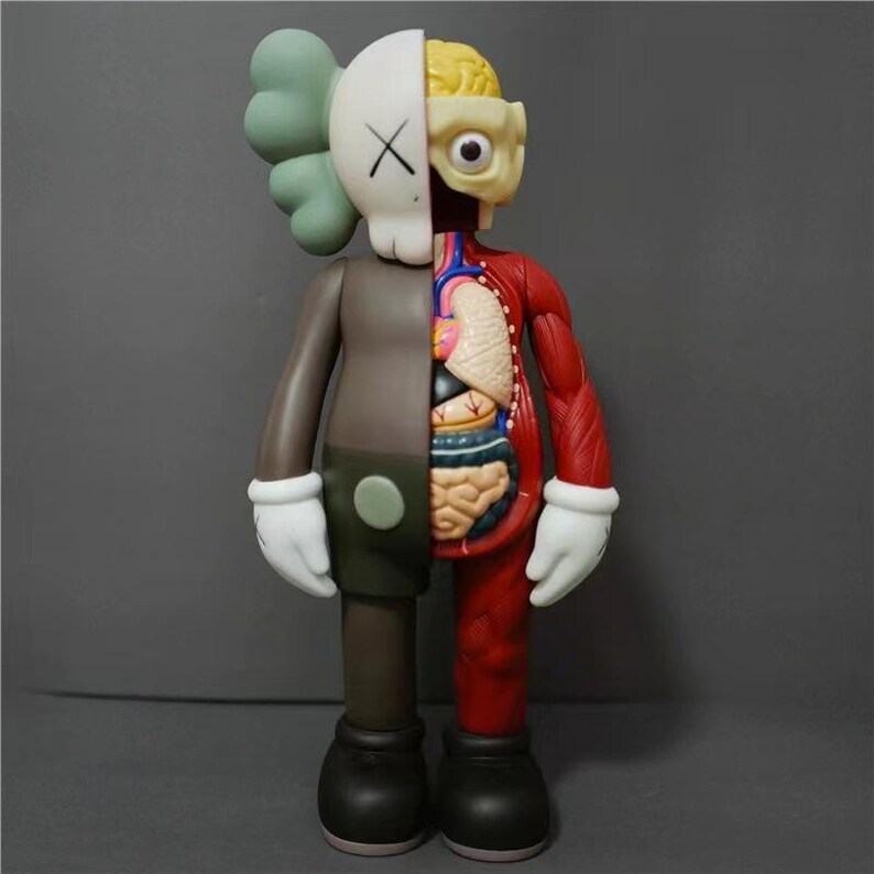 Kaws-style Anatomy Art Figure | Pop Art Desk Decor - Etsy