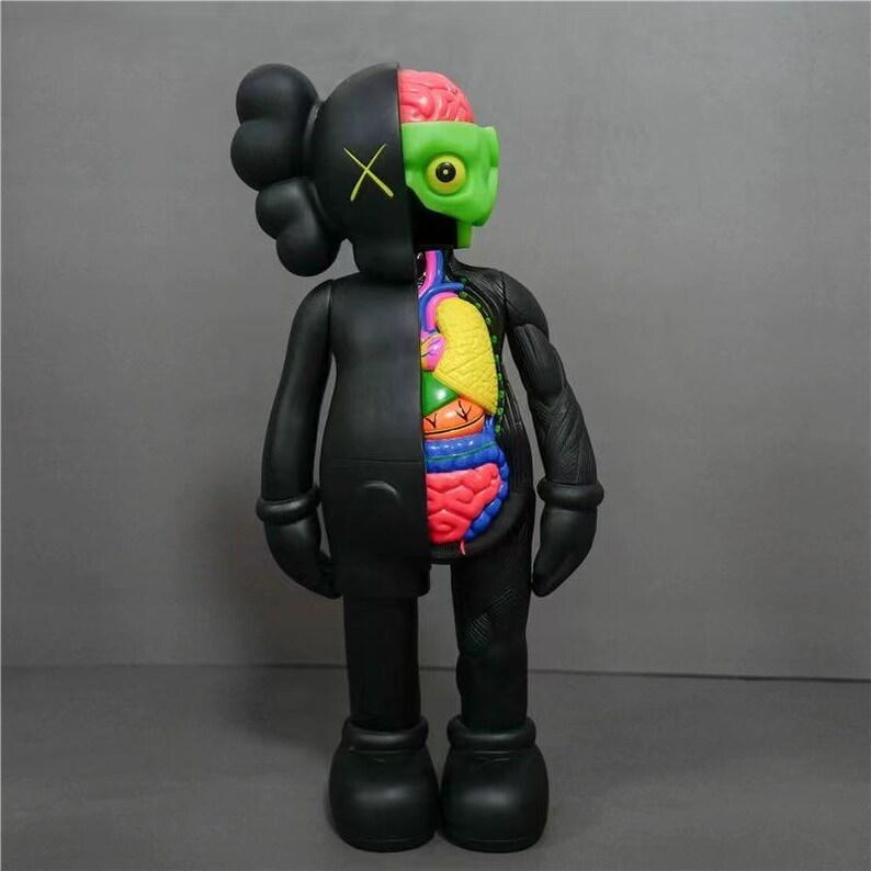 Kaws-style Anatomy Art Figure | Pop Art Desk Decor - Etsy
