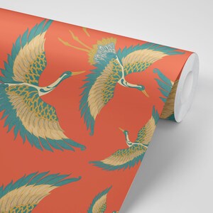 A4 SAMPLE, Pachamama Coral Wallpaper, Wall Decor, Dark Decor, Luxury ...