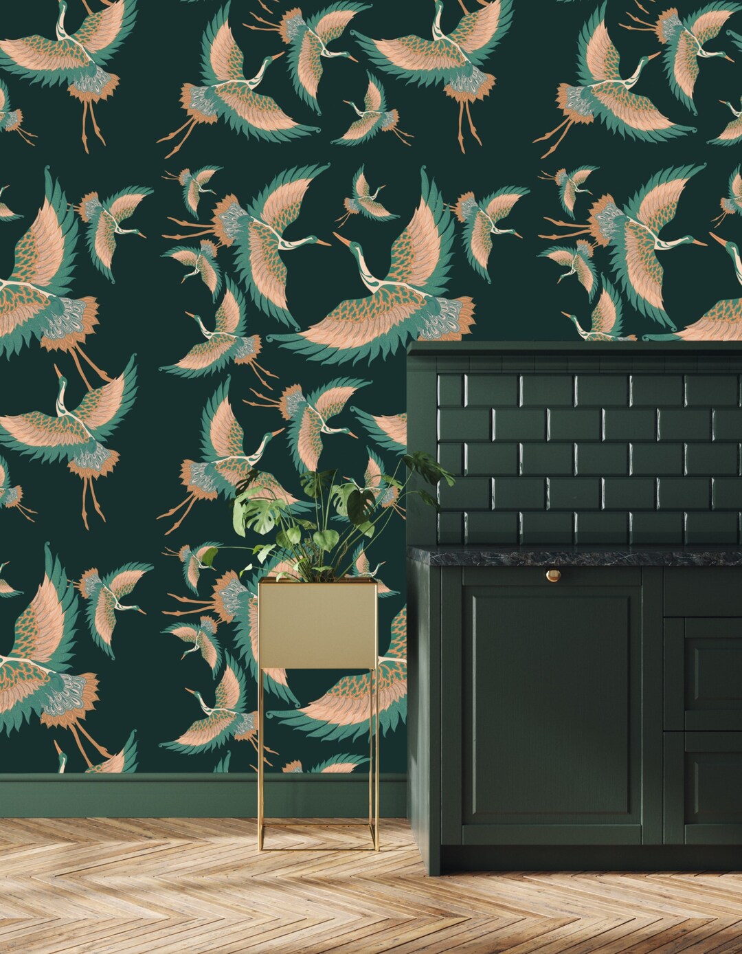 Pachamama Forest Wallpaper, Wall Decor, Dark Decor, Luxury Wallpaper ...