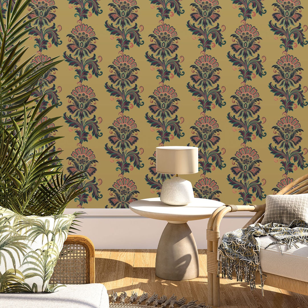 Fleur Vanilla Wall Decor, Dark Decor, Luxury Wallpaper, Home Decor ...