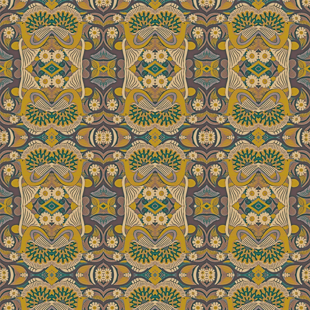 A4 SAMPLE, Esprit Mustard Wallpaper, Wall Decor, Dark Decor, Luxury ...