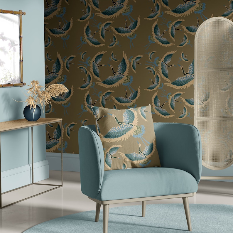 A4 SAMPLE, Pachamama Fennel Wallpaper, Wall Decor, Dark Decor, Luxury ...