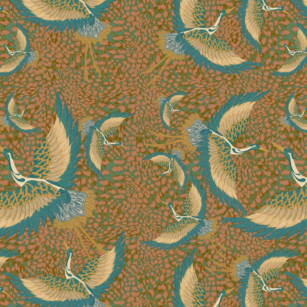 Pachamama Peach Wallpaper A4 SAMPLE , Wall Decor, Dark Decor, Luxury ...