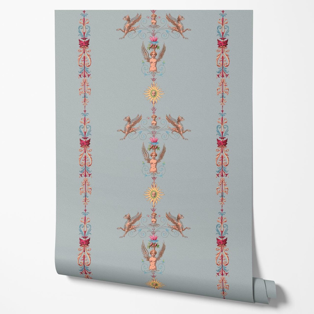 A4 SAMPLE Angels and Suns Steel Wallpaper, Wall Decor, Luxury Wallpaper ...