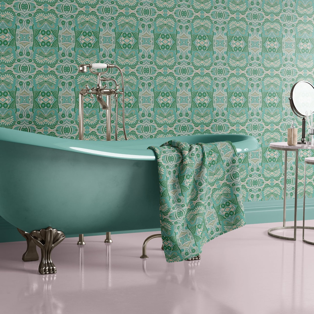 Esprit Sea Green, Wall Decor, Dark Decor, Luxury Wallpaper, Home Decor ...