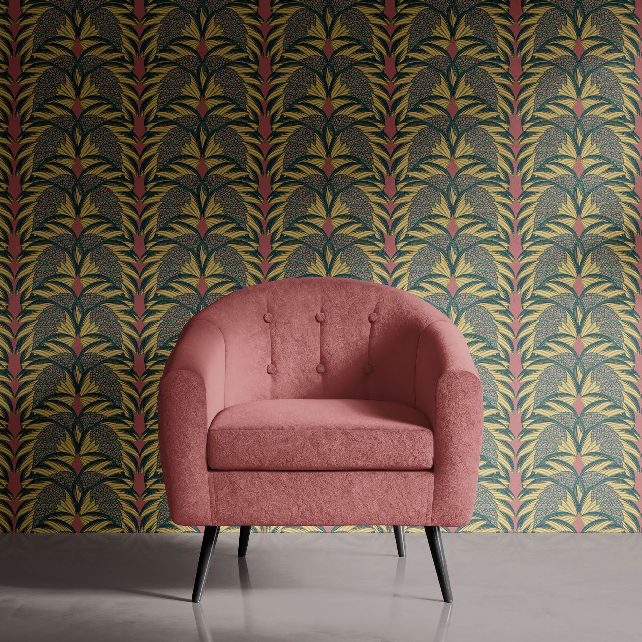 A4 SAMPLE, Plume Rose Wallpaper, Wall Decor, Floral Decor, Luxury ...