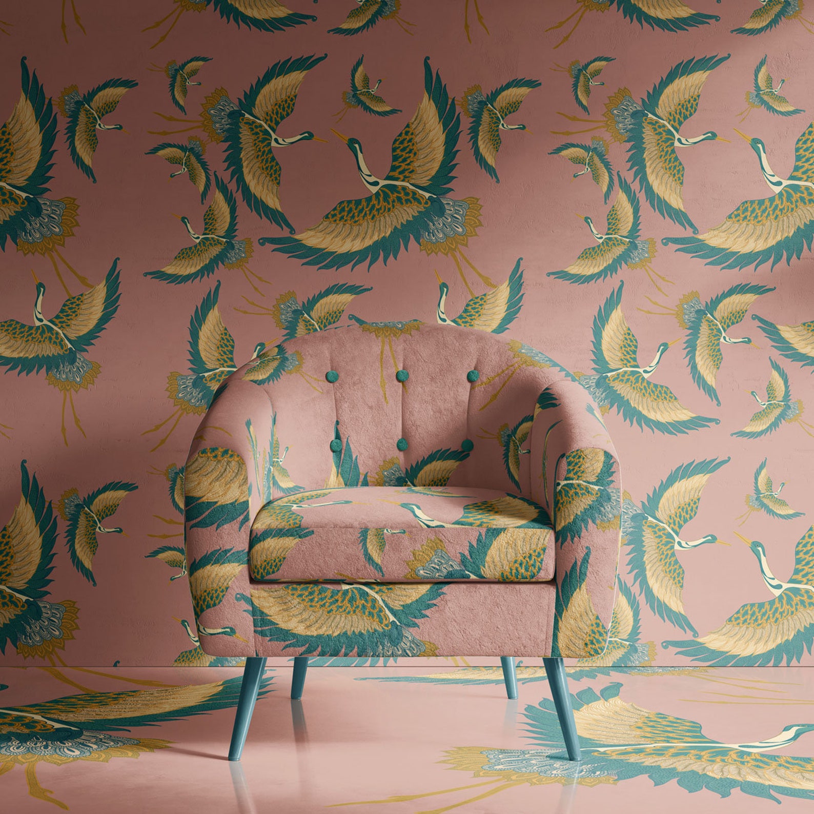 Pachamama Rose Wallpaper Wall Decor Dark Decor Luxury | Etsy