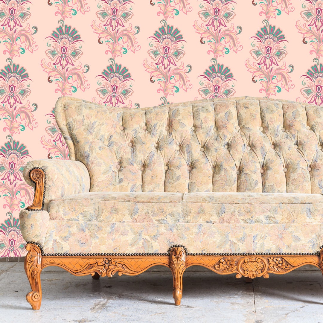 Fleur Powder Wall Decor, Dark Decor, Luxury Wallpaper, Home Decor ...