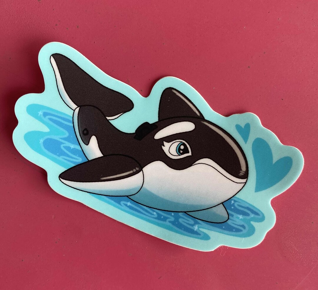 Pooltoy Orca Sticker | Furry Pooltoy Killer Whale Sticker - Etsy