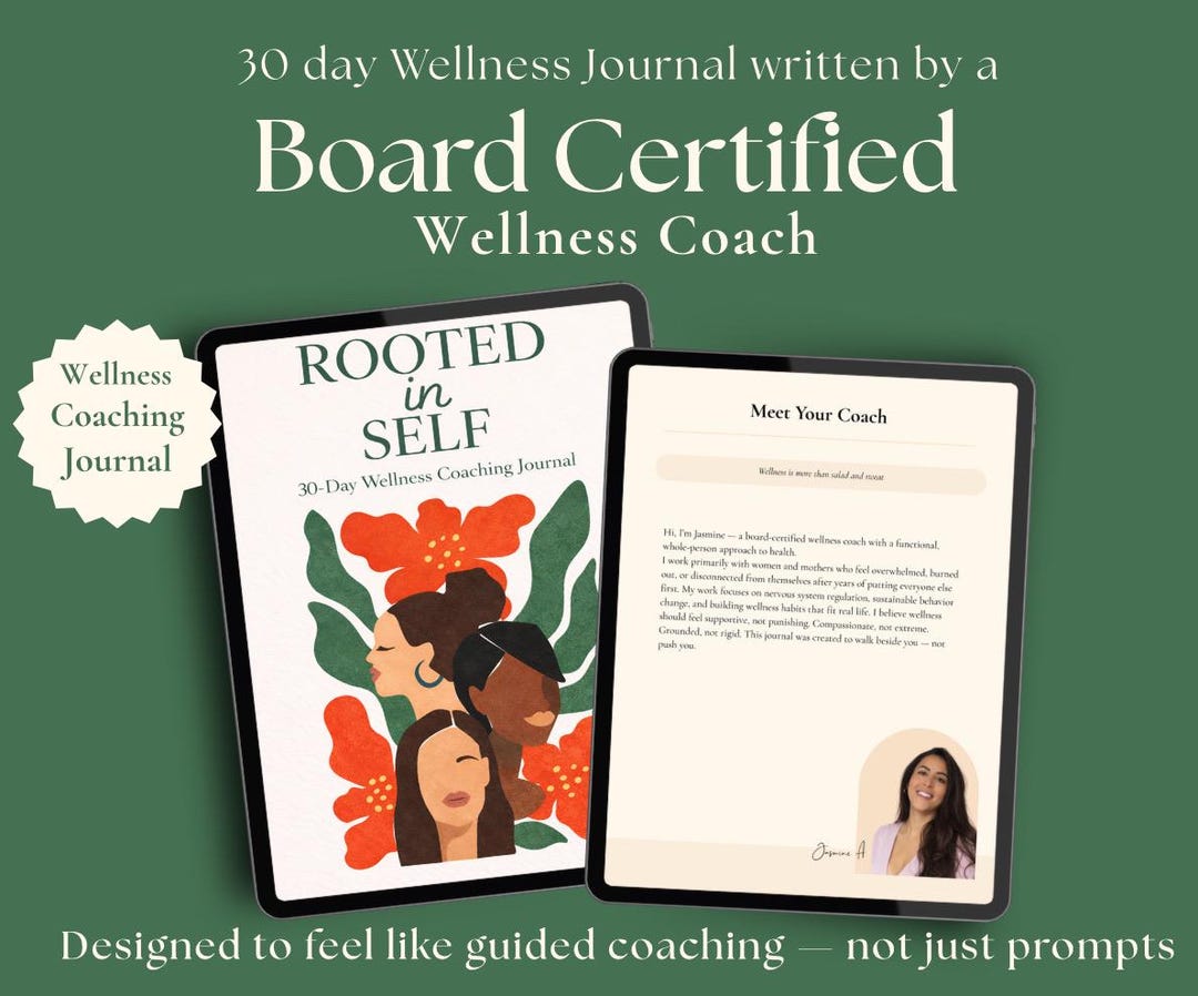 Digital Wellness Coaching Journal | Guided 30-day Journal by a Board ...