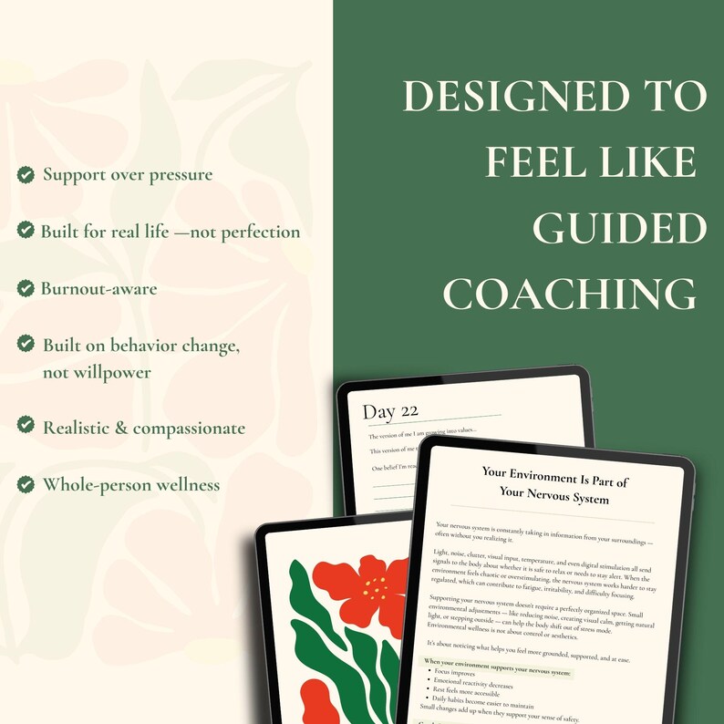 Digital Wellness Coaching Journal | Guided 30-day Journal by a Board ...