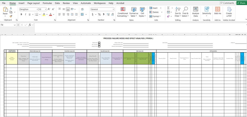Process Flow + PFMEA AIAG & VDA – Excel Templates Pack - Etsy