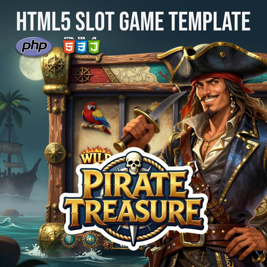 Pirate Treasure HTML Slot Game Template – PHP Backend | Casino Slot ...