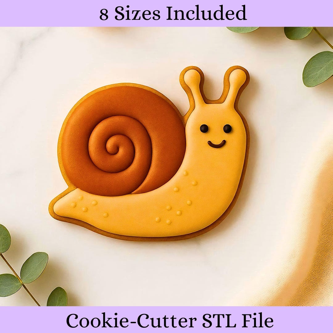 Snail Cookie Cutter STL File, 8 Sizes (digital Download) - Etsy
