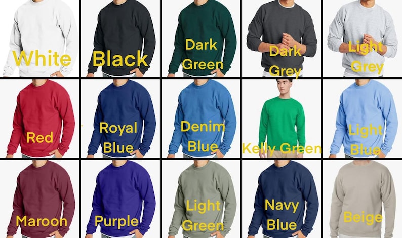 Custom Team Crewneck With Oversized Text Across Back - Etsy