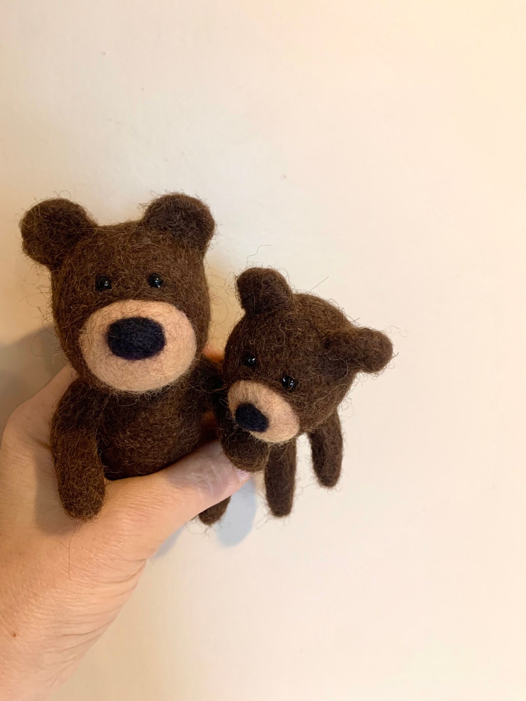 Needle Felted Wool Teddy Bears - Etsy