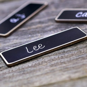 100 Chalkboard Name Tags, Chalkboard Name Badges, Reusable Magnetic ...