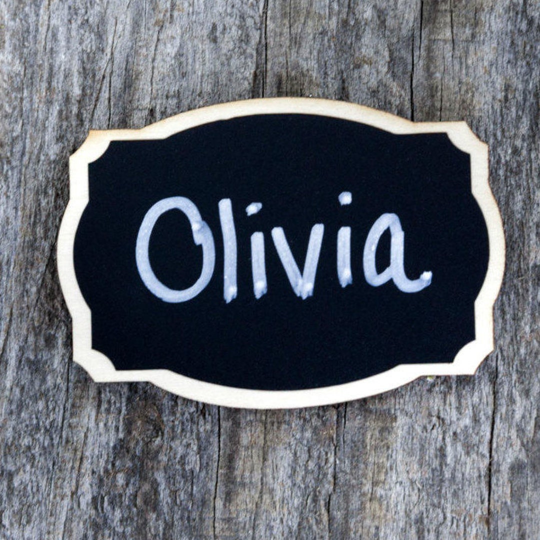 50 Chalkboard Name Tags, Chalkboard Name Badges, Reusable Magnetic Name ...