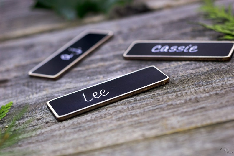 100 Chalkboard Name Tags Chalkboard Name Badges Reusable | Etsy