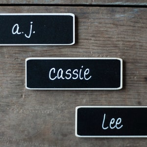 100 Chalkboard Name Tags, Chalkboard Name Badges, Reusable Magnetic ...