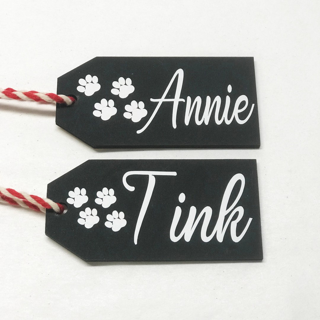 Dog Christmas Stocking Tags, Personalized Gift Tag, Labels, Cat Present ...