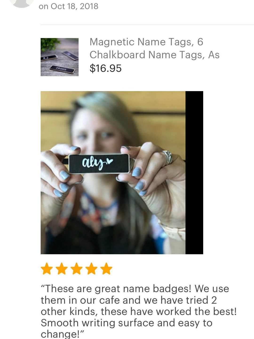 100 Chalkboard Name Tags, Chalkboard Name Badges, Reusable Magnetic ...