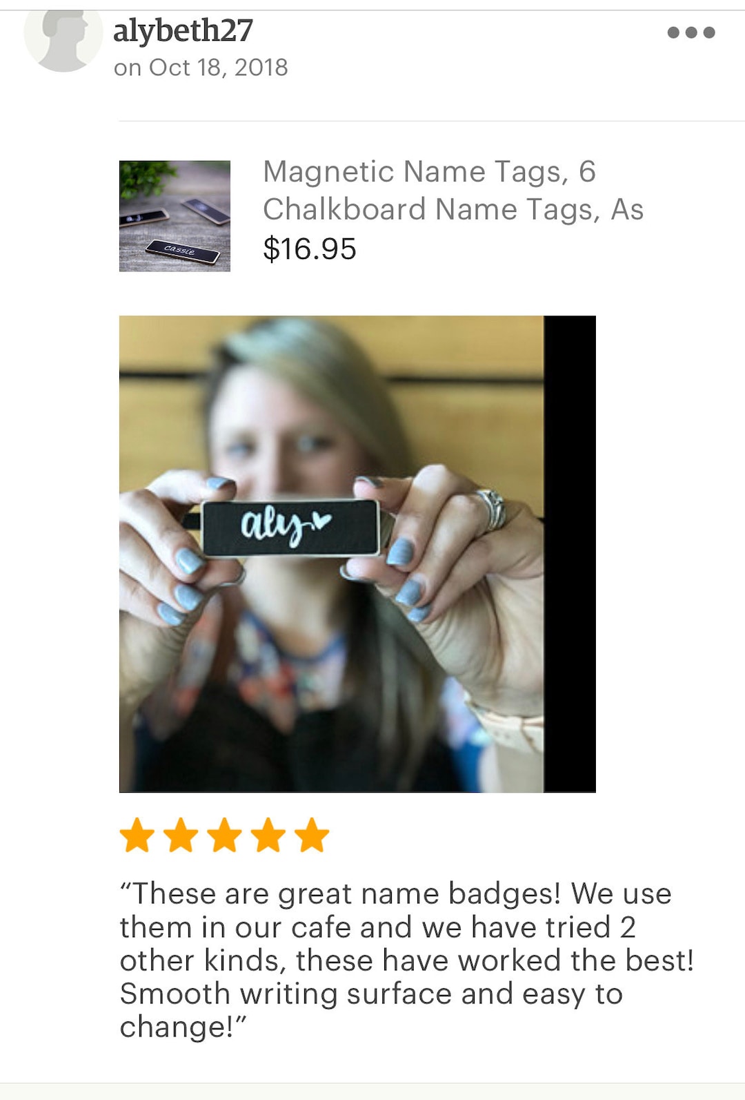 50 Reusable Chalkboard Name Tags: Magnetic Business Name Badges - Etsy