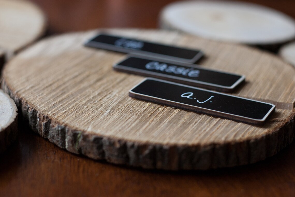 100 Chalkboard Name Tags Chalkboard Name Badges Reusable - Etsy