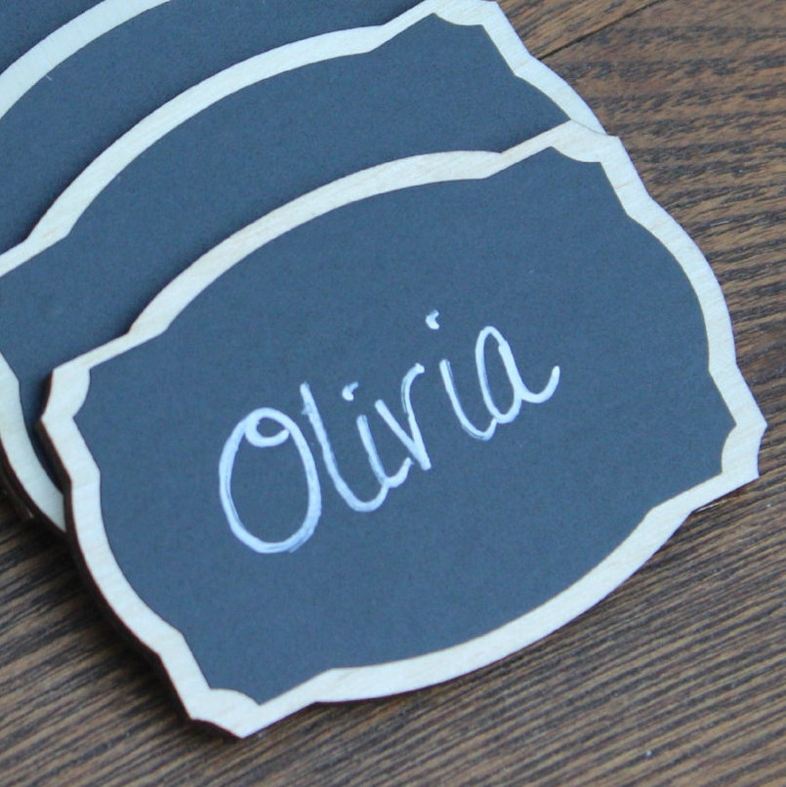 50 Chalkboard Name Tags Chalkboard Name Badges Reusable - Etsy