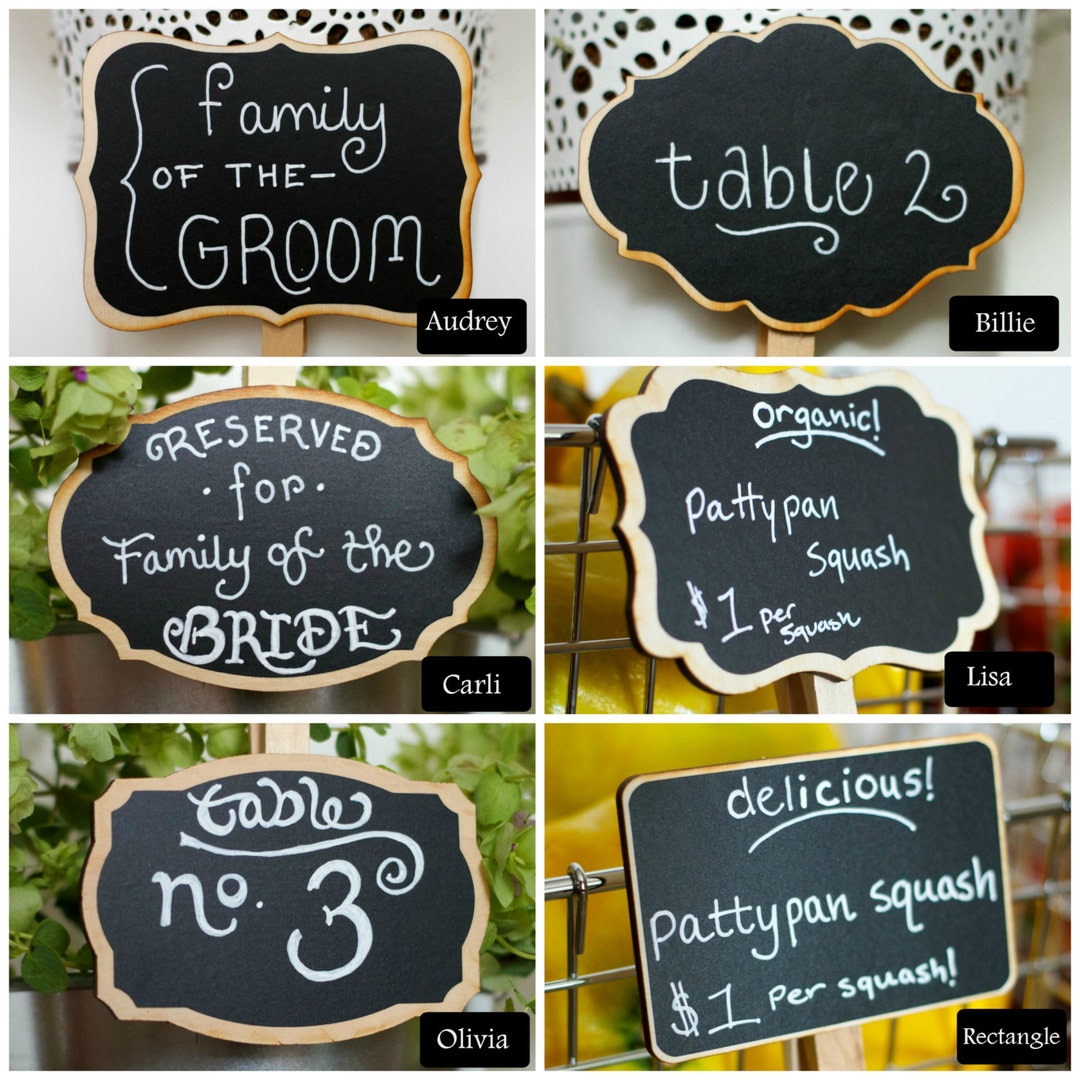 Chalkboard Clip Signs: Small Food Labels, Wedding Decor - Set of 12 - Etsy