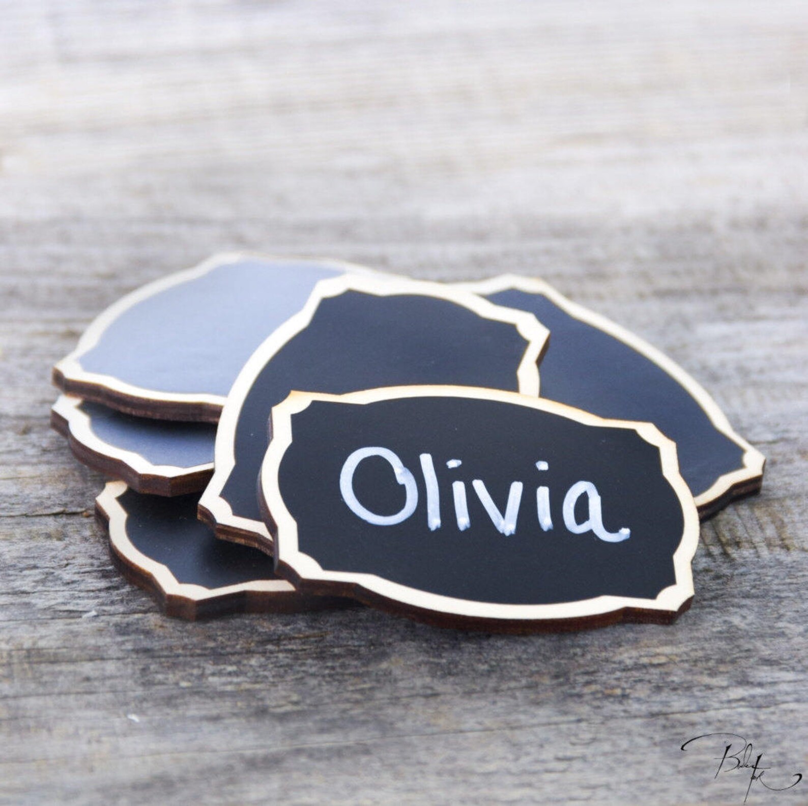 50 Chalkboard Name Tags Chalkboard Name Badges Reusable - Etsy