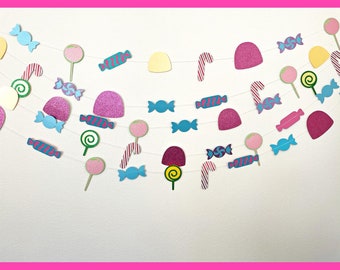 Candyland Printable Banner DIY Personalized Girl Birthday Garland Sweet ...