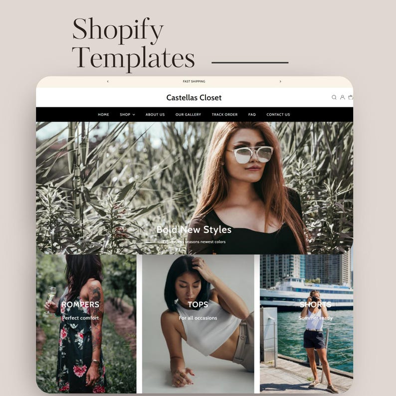 Shopify Theme | Modern Ecommerce Template (digital Download) - Etsy