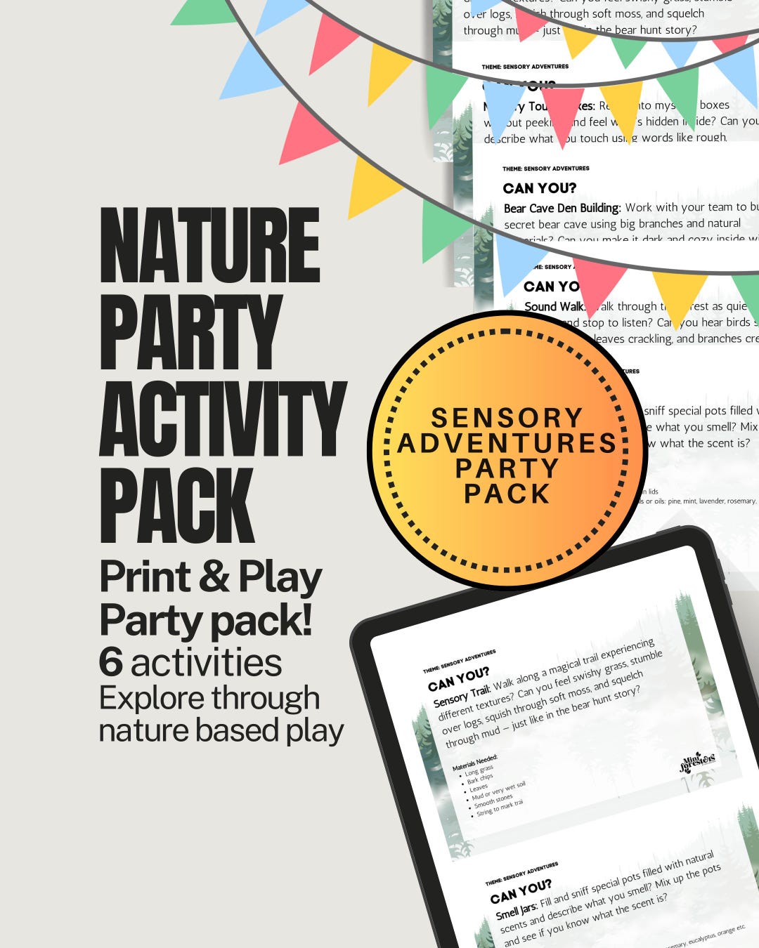 Sensory Nature Party Activities for Kids | Outdoor Forest School ...