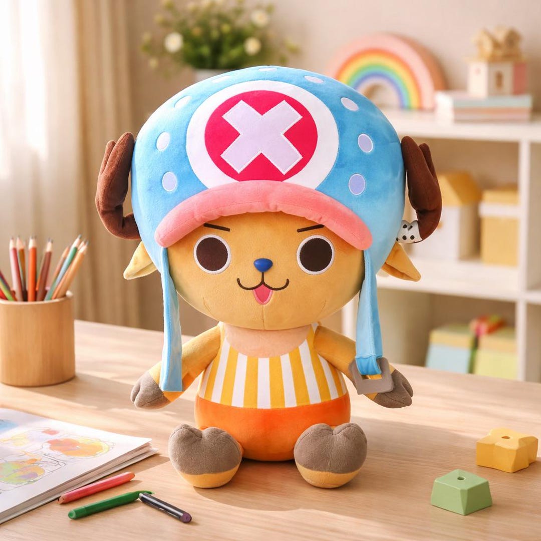 One Piece Inspired Chopper Plush Toy, Adorable Anime Stuffed Animal ...