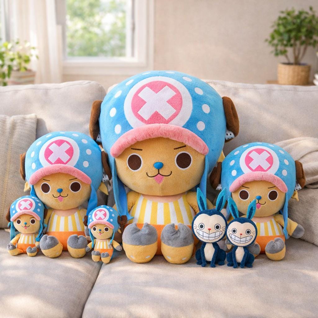 One Piece Inspired Chopper Plush Toy, Adorable Anime Stuffed Animal ...