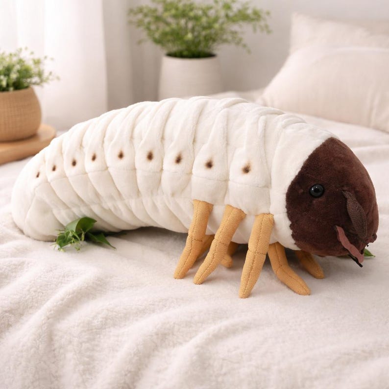 Baby Beetle Grub Plush Toy, Soft Bug Doll With Adorable Design - Etsy