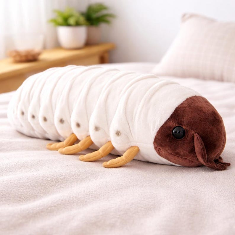 Baby Beetle Grub Plush Toy, Soft Bug Doll With Adorable Design - Etsy