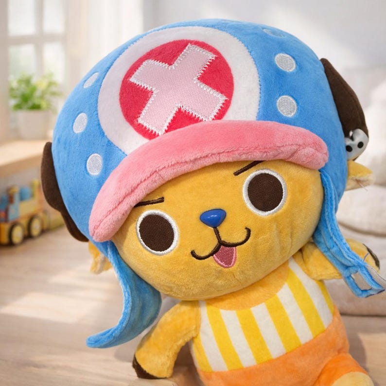One Piece Inspired Chopper Plush Toy, Adorable Anime Stuffed Animal ...