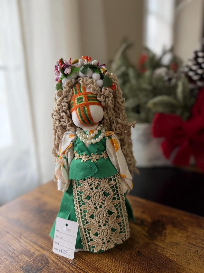Ukrainian Motanka Doll – Slavic Folk Art Amulet, Handmade Textile Art ...