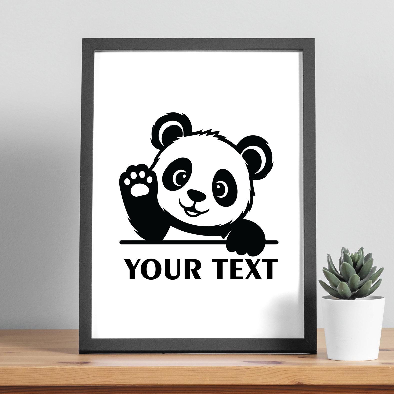 Panda SVG PNG, Waving Baby Panda Clipart (digital Download) - Etsy