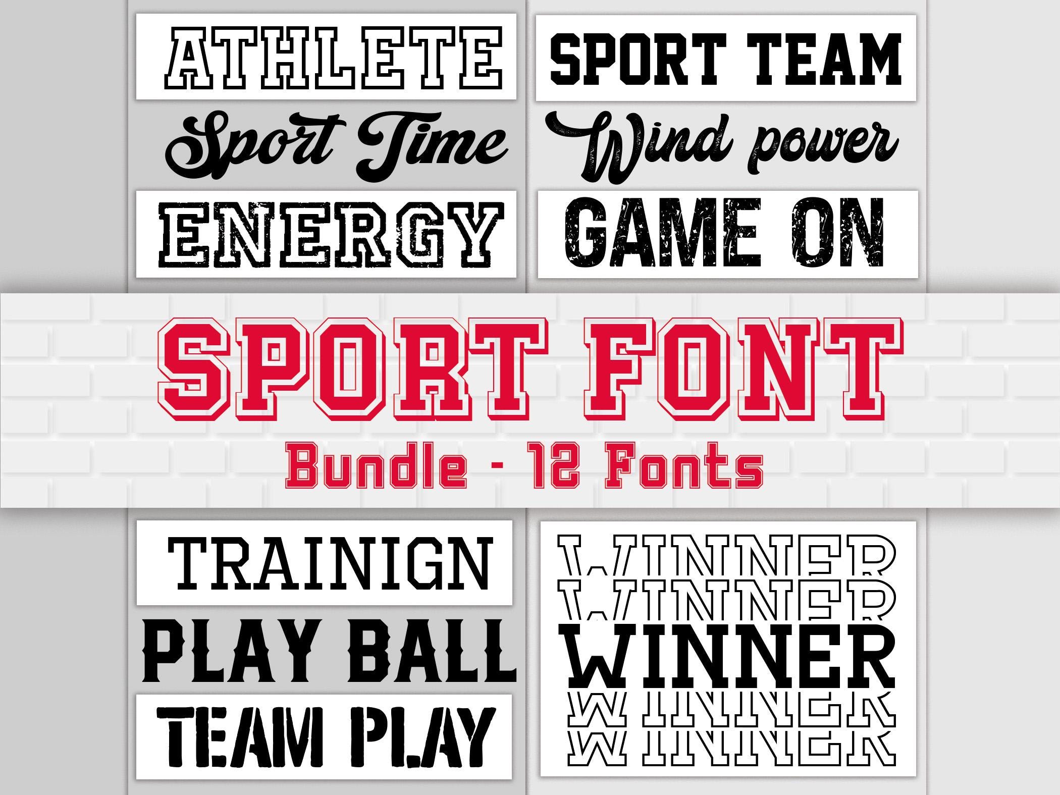 Sports Font SVG Bundle, 12 Varsity Style Fonts (digital Download) - Etsy