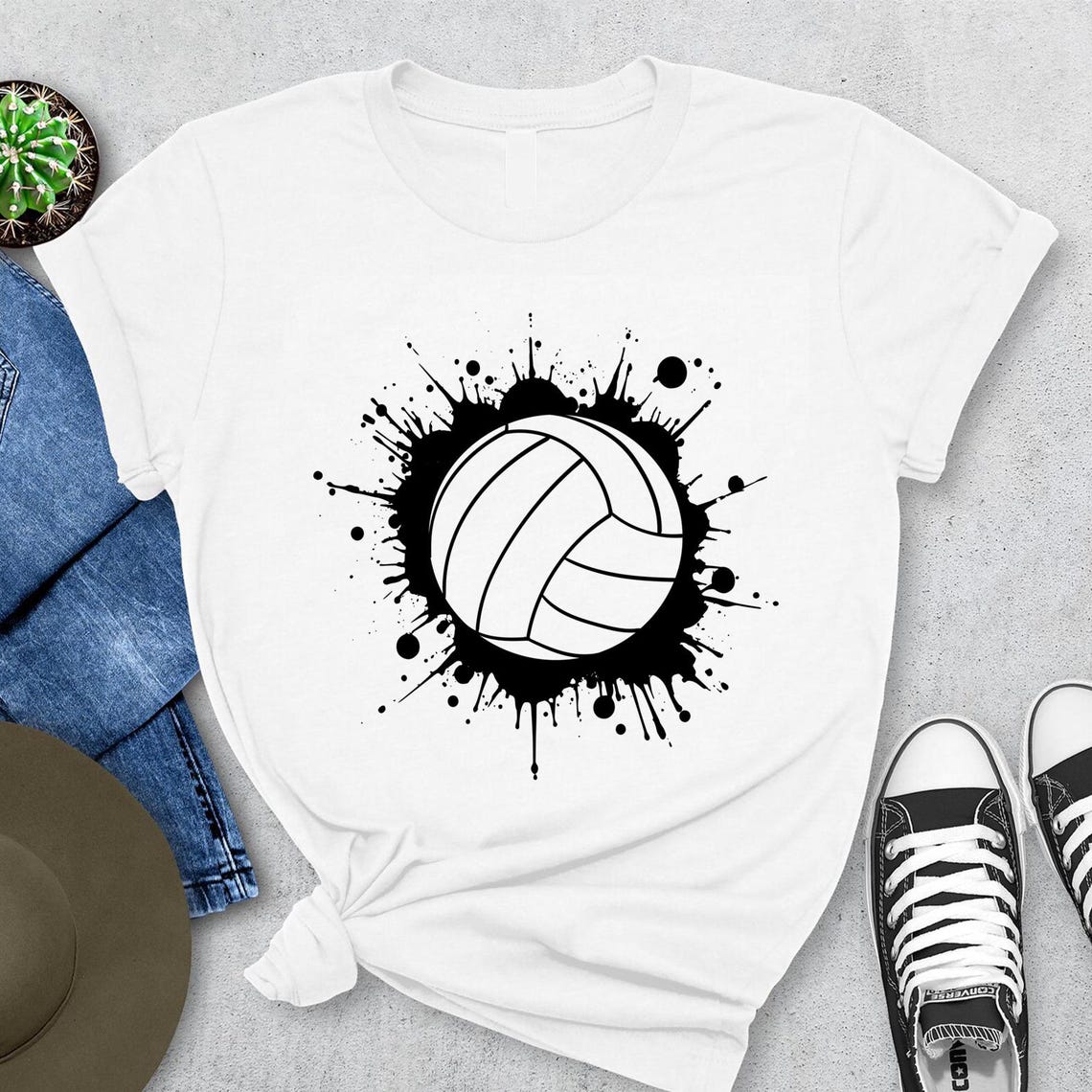 Volleyball Splash SVG PNG, Splatter Designs, Grunge Ink Volleyball ...